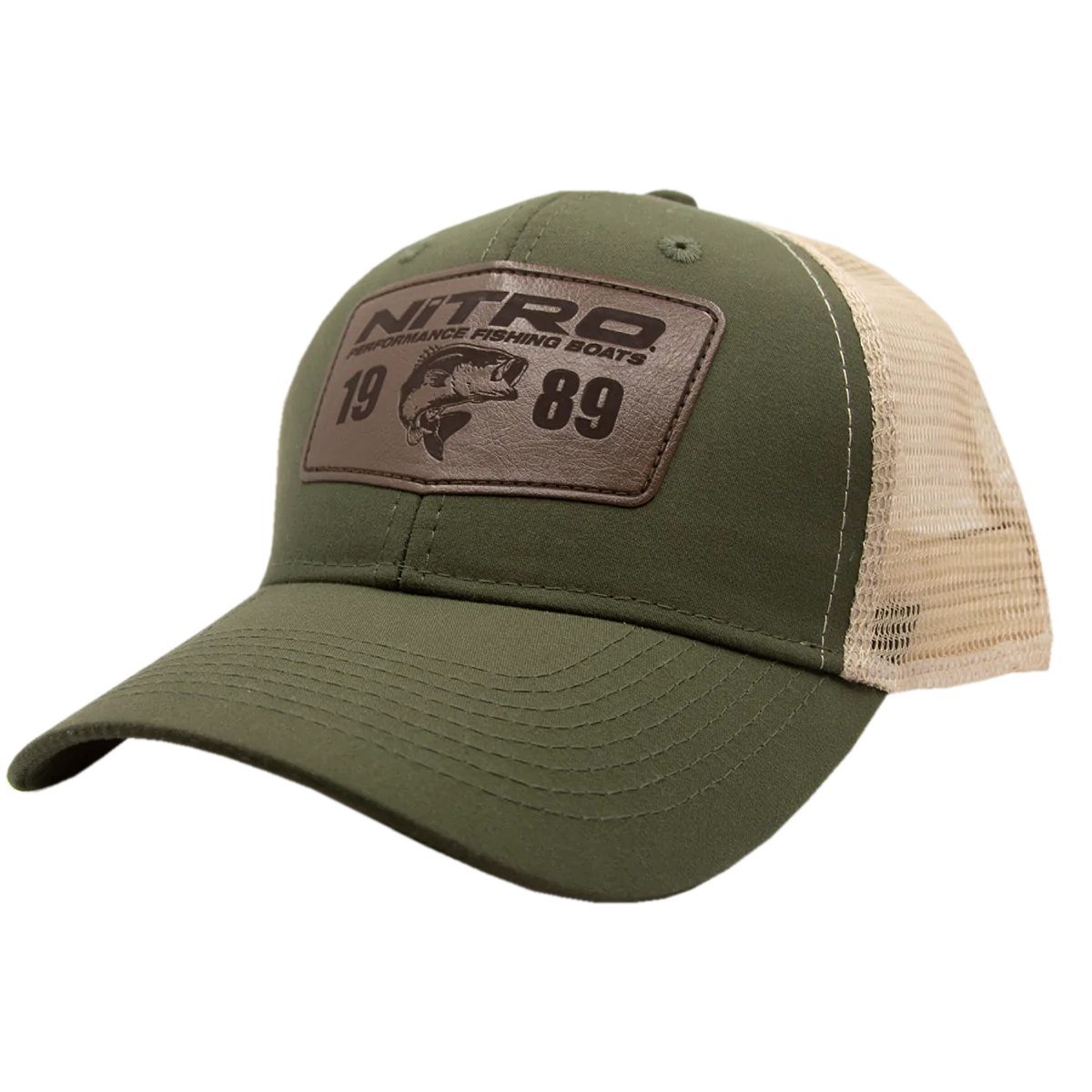 Nitro Patch Hat - Olive/Cream – Anglers Choice Marine Tackle Shop